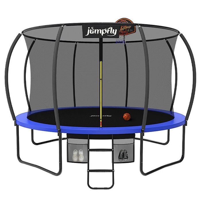 Outdoor Trampoline with Safety Enclosure Net | JumpFly Trampolines